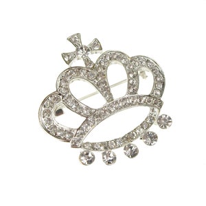 Rhinestone Queen Crown Brooch Pin, 1-1/2-inch - Etsy