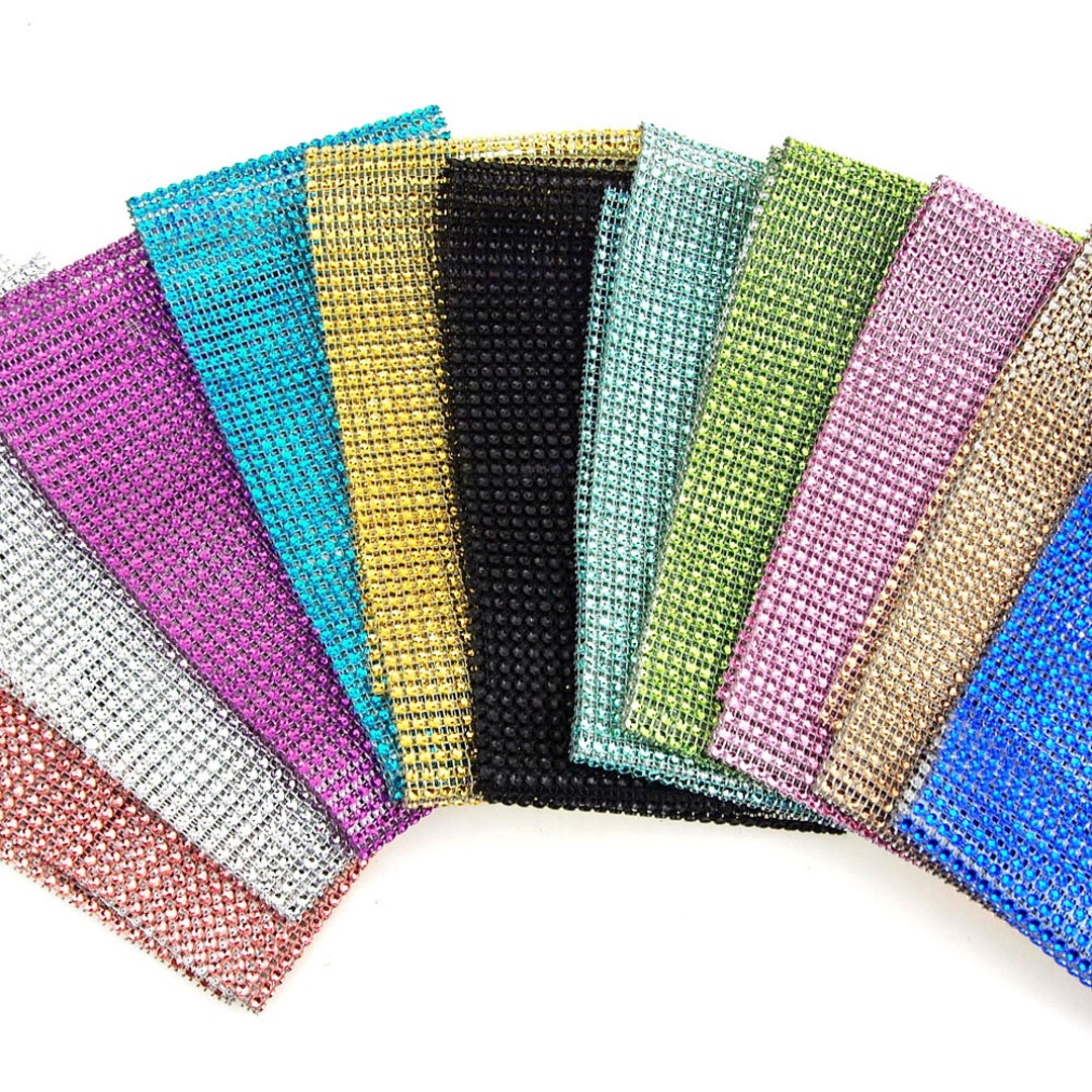 Rhinestone Diamond Mesh Wrap Ribbon, 4-3/4-inch, 1 Yard - Etsy