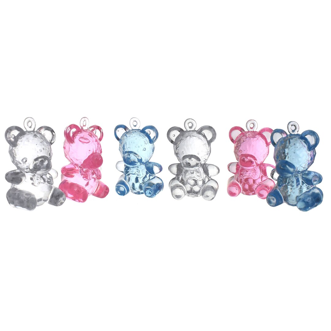 Acrylic Plastic Teddy Bear Baby Shower Favors, 1-3/4-inch, 12-count - Etsy