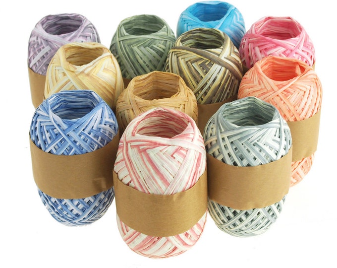 Paper Raffia Rolls, Two-tone, 18mm, 100 Yards - Etsy