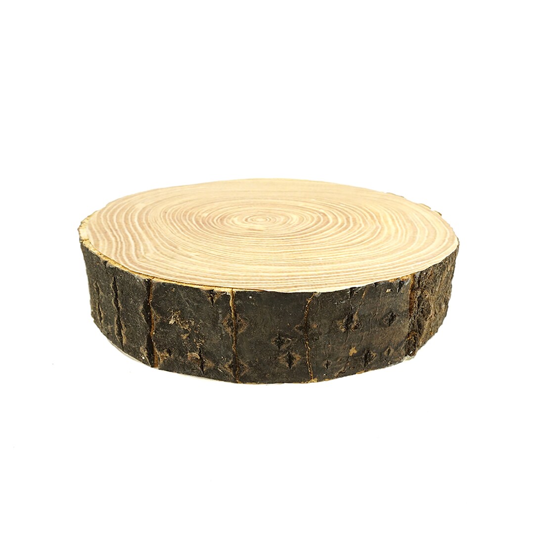 Rustic Wood Tree Slice With Bark, 9-1/2-inch - Etsy