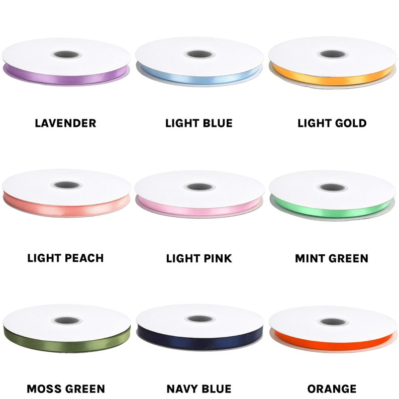 Single Faced Satin Ribbon, 1/4-inch, 100-yard - Etsy