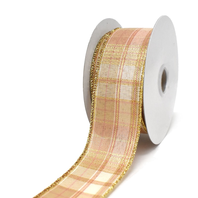 Gold Plaid Ribbon - Etsy