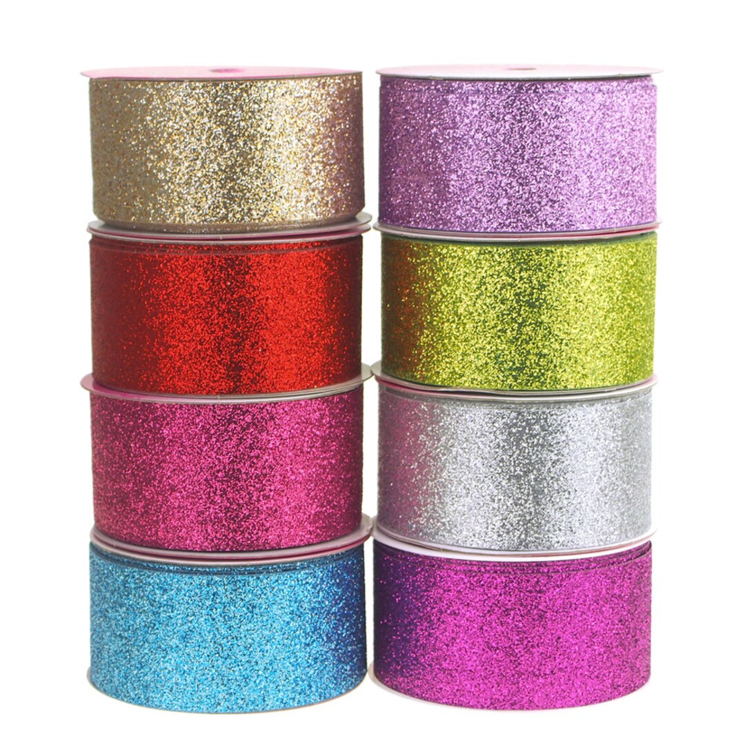 Metallic Glitter Christmas Ribbon, 1-1/2-inch, 4-yard - Etsy