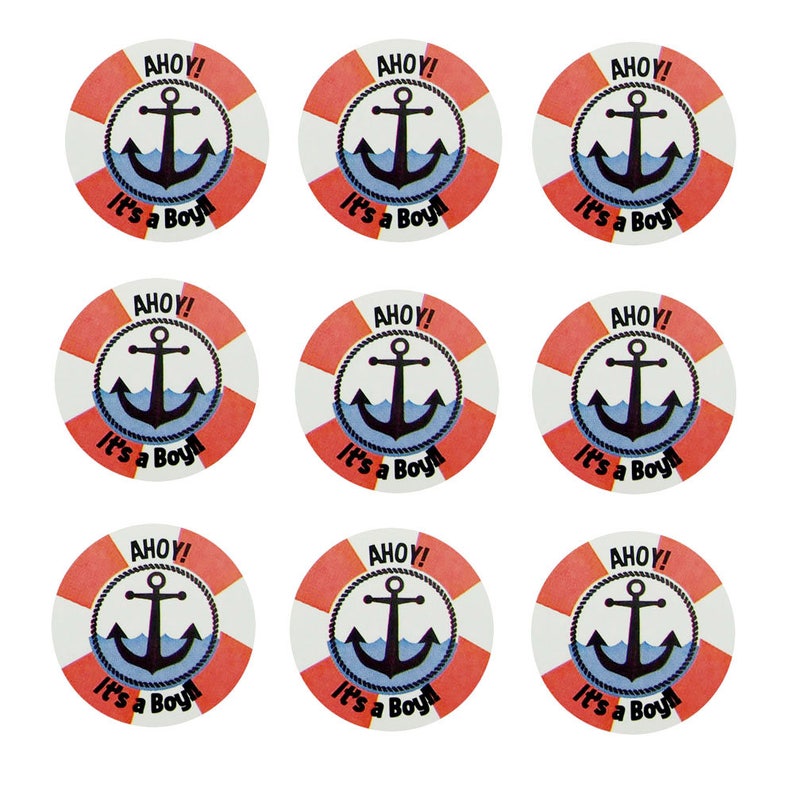 Baby Shower Seal Paper Stickers 1-inch 24-count - Etsy