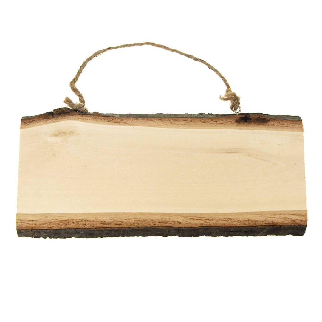 Wood Slice Hanging Rectangle Sign, Natural, 10-inch - Etsy