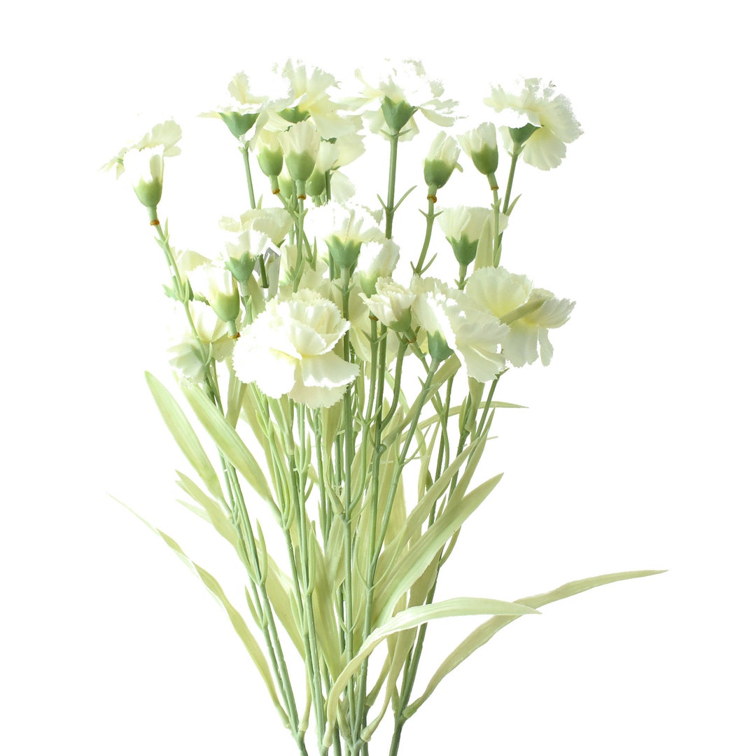 Artificial Sweet Carnation Bush Spray White 19-1/2-inch - Etsy