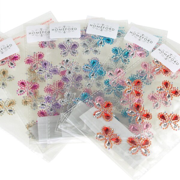 Rhinestone Butterfly Stickers - Etsy