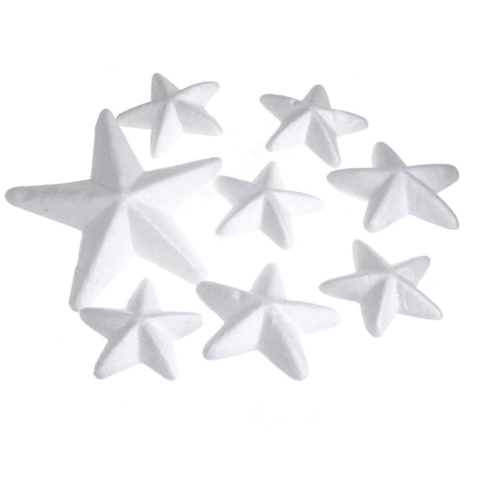 Assorted Stars Polyfoam DIY Project White 8-piece | Etsy