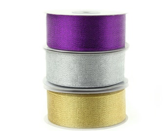 Nylon Metallic Glitter Ribbon 7/8-inch 25-yard | Etsy
