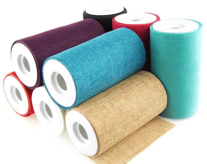 Faux Burlap Roll Frayed Edge, 6-inch, 10-yard - Etsy