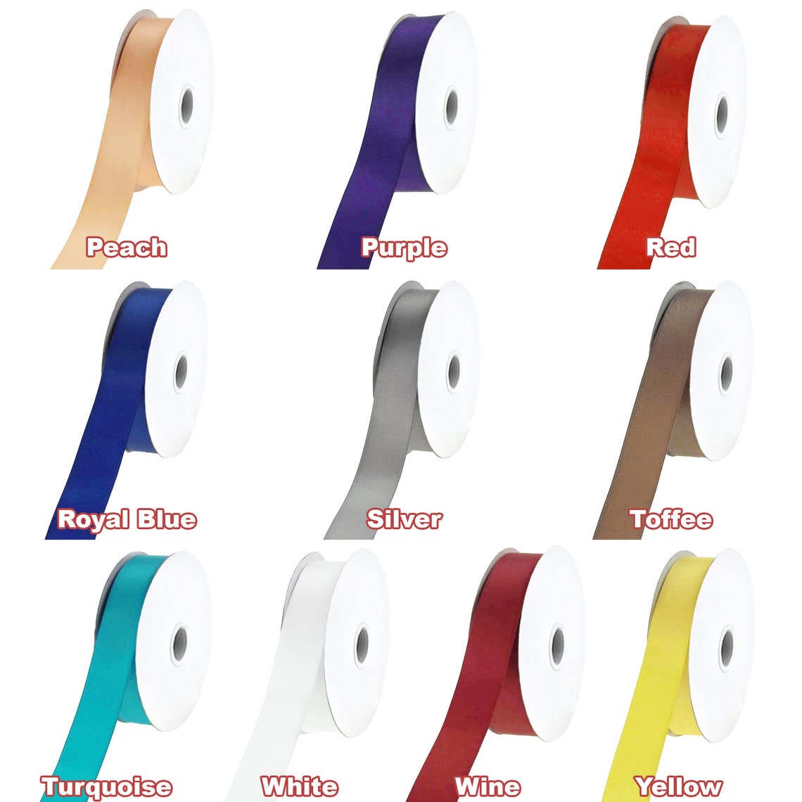 Double Faced Satin Ribbon, 3/8-inch, 50-yard - Etsy