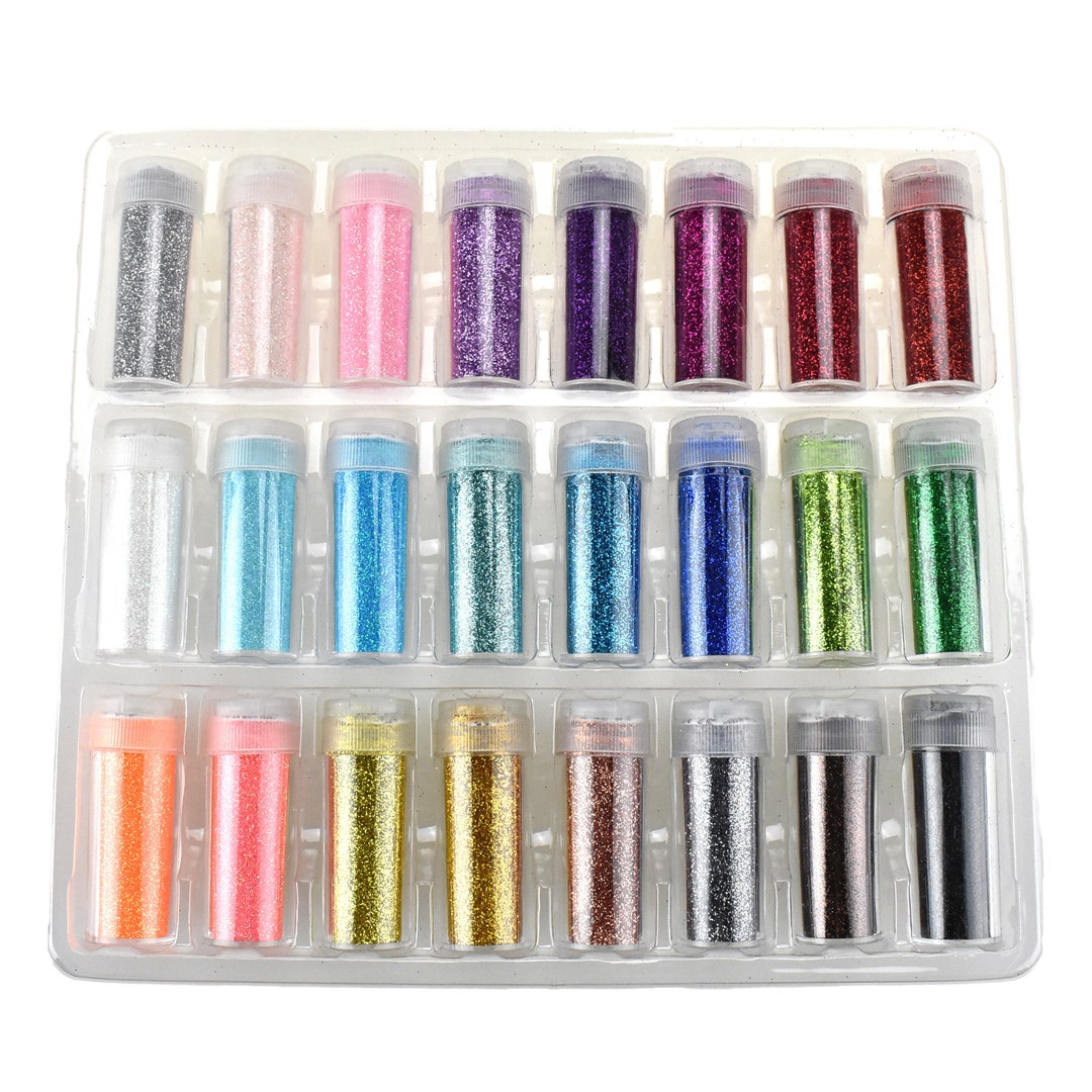 Sparkling Craft Glitter, Assorted Colors, 2-1/2-inch, 24-piece - Etsy