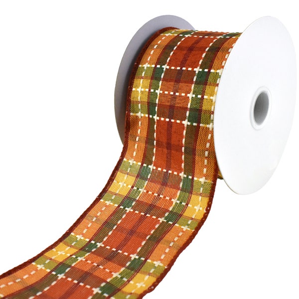 Plaid Wired Ribbon - Etsy