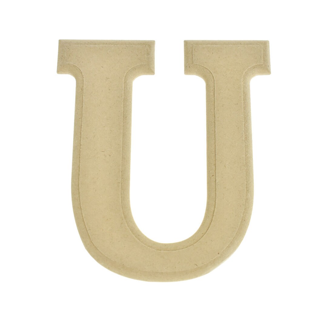 Pressed Board Beveled Wooden Letter U, Natural, 6-inch - Etsy