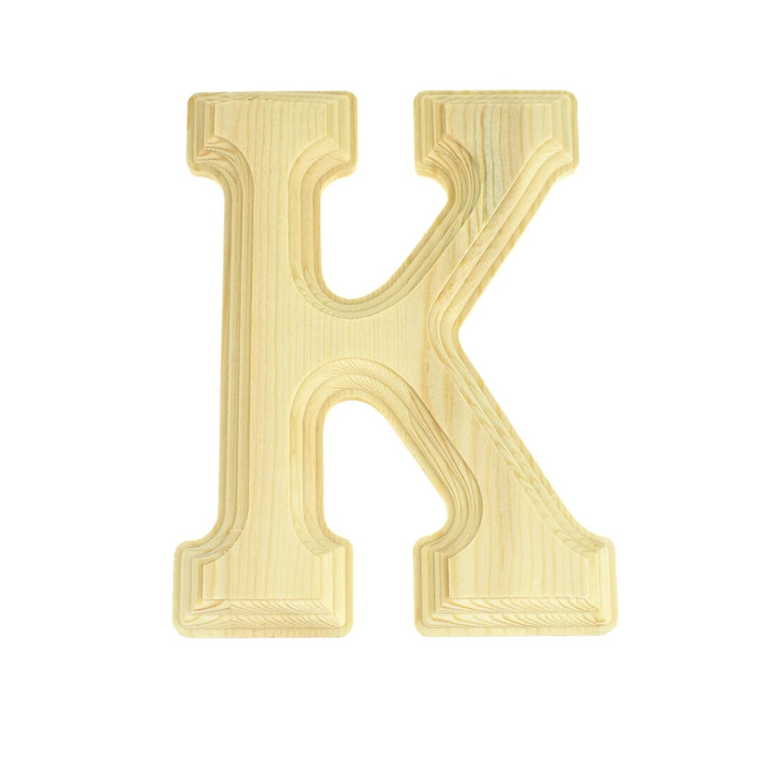 Pine Wood Beveled Wooden Letter K Natural 5-13/16-inch - Etsy Pine Wood Beveled Wooden Letter K Natural 5-13/16-inch - Etsy