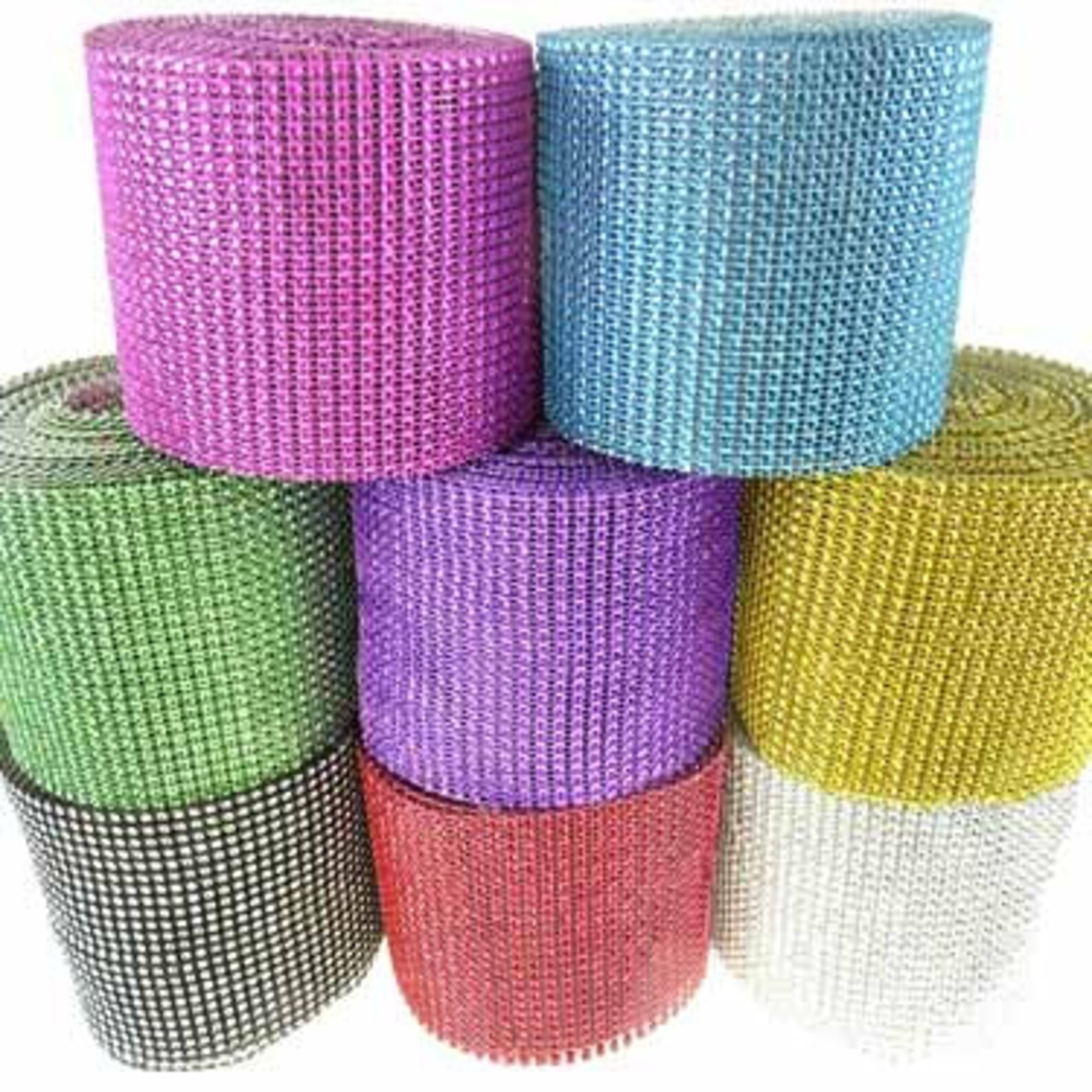 Rhinestone Diamond Mesh Wrap Ribbon 4-3/4-inch 10 yard | Etsy