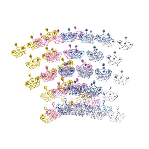 Royal High Crown Rhinestone Stickers 1-inch 13-count - Etsy