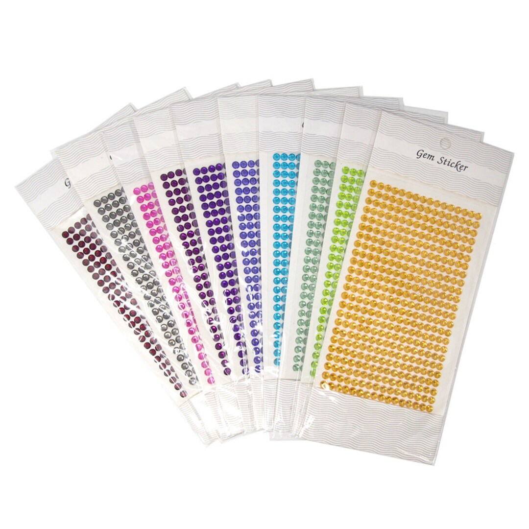 Round Adhesive Diamond Gem Stickers 5mm - Etsy