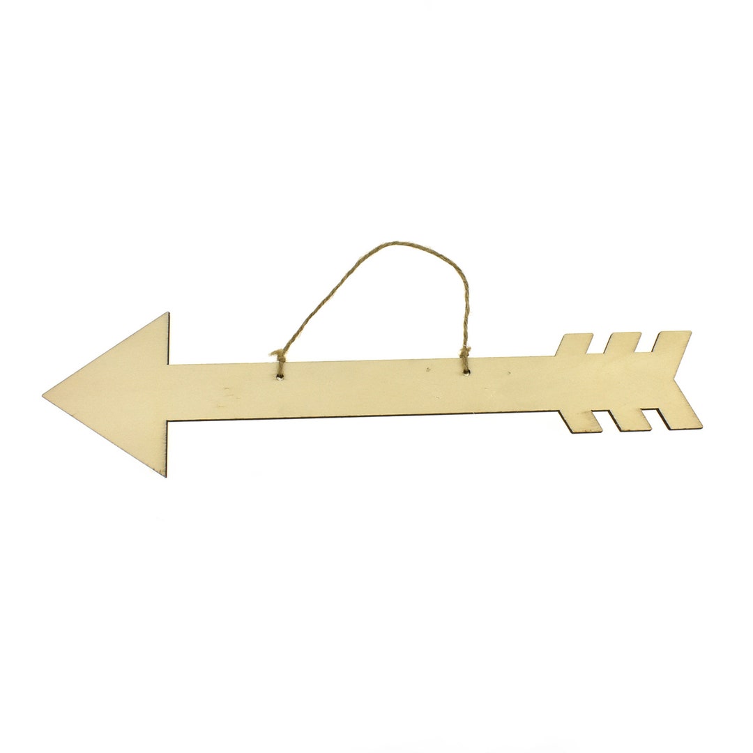 Thin Arrow Wooden Board With Hanger 3-5/8-inch - Etsy