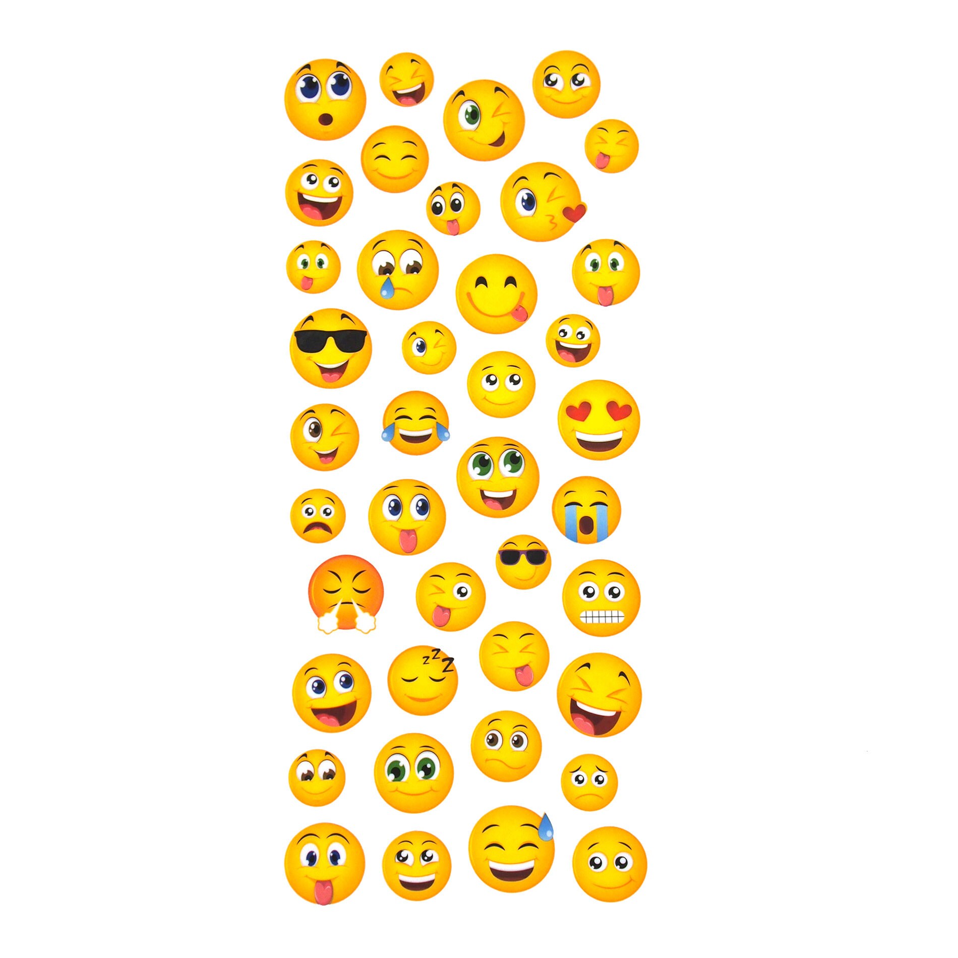 Emojis Clear Photo Safe Paper Stickers Yellow - Etsy