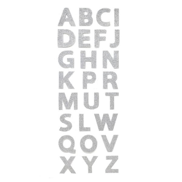 Silver Glitter Alphabet Stickers - Etsy