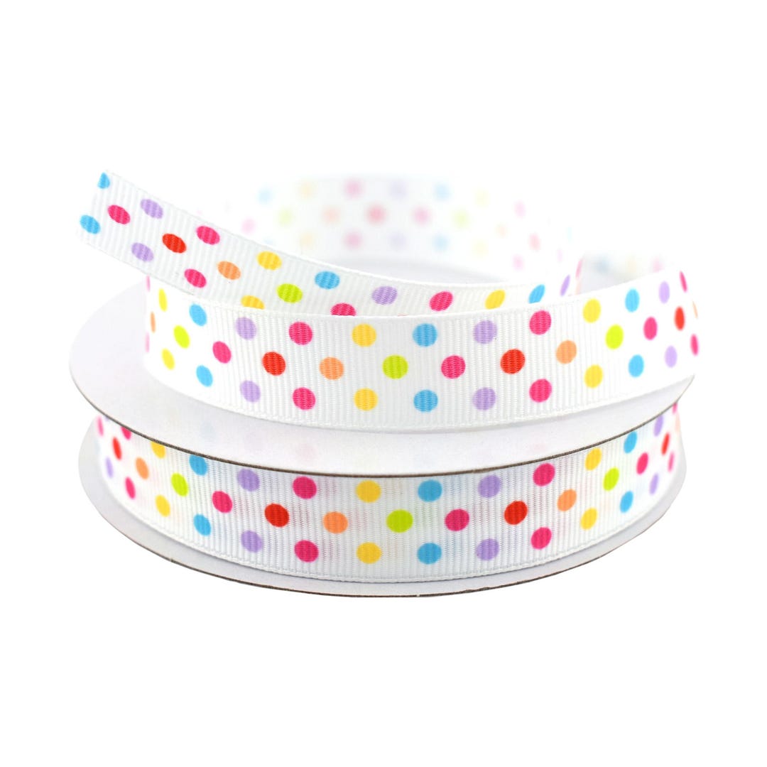 Pastel Rainbow Dots Satin Ribbon, 5/8-inch, 10-yard - Etsy