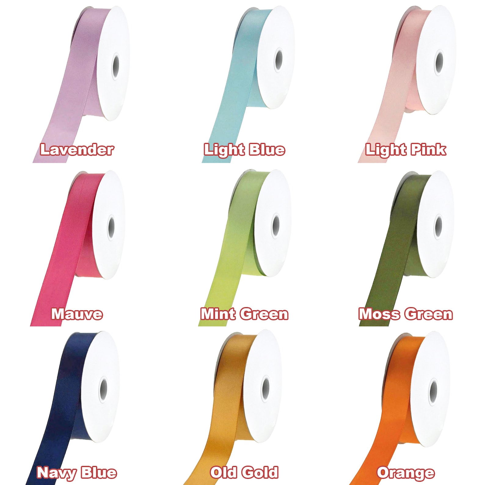 Double Faced Satin Ribbon, 3/8-inch, 50-yard - Etsy