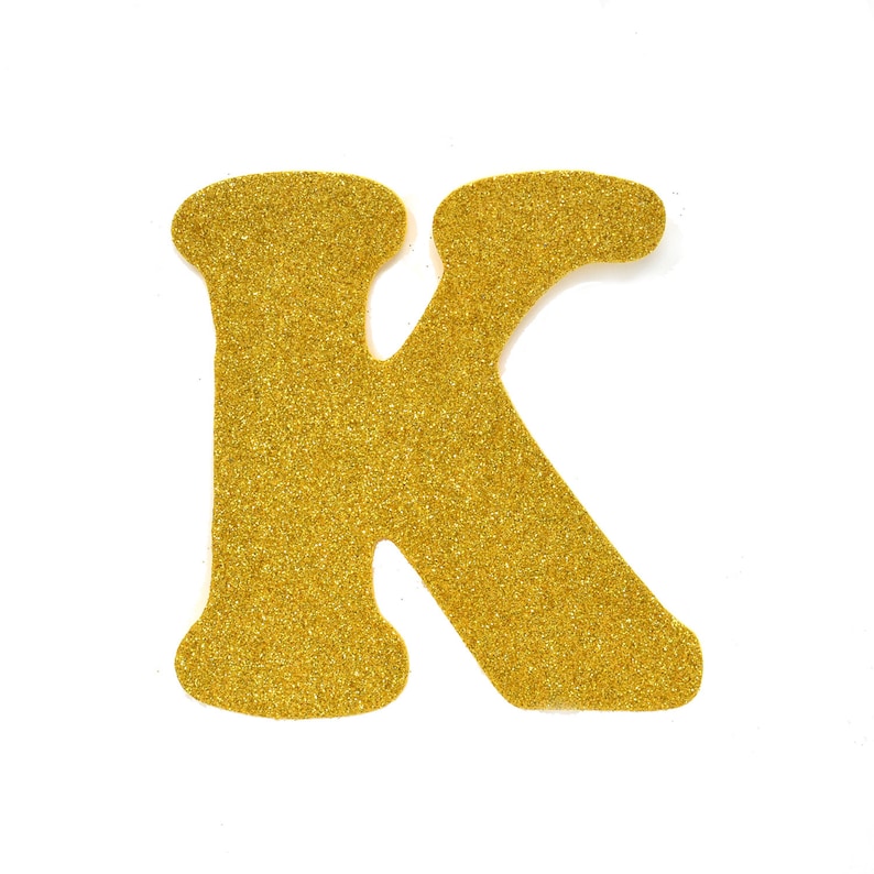 EVA Glitter Foam Letter Cut Out k Gold - Etsy