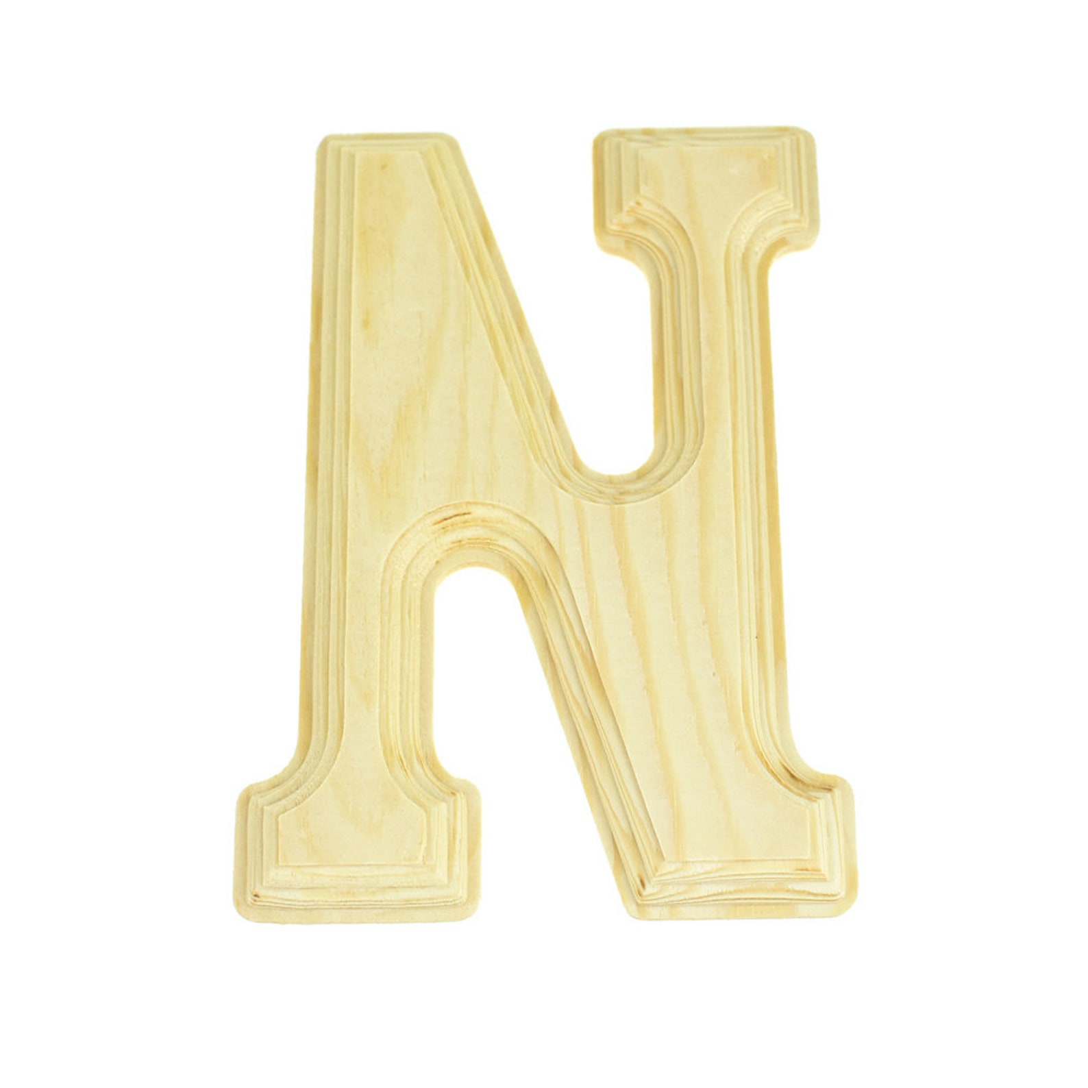 Pine Wood Beveled Wooden Letter N, Natural, 5-13/16-inch - Etsy Pine Wood Beveled Wooden Letter N, Natural, 5-13/16-inch - Etsy