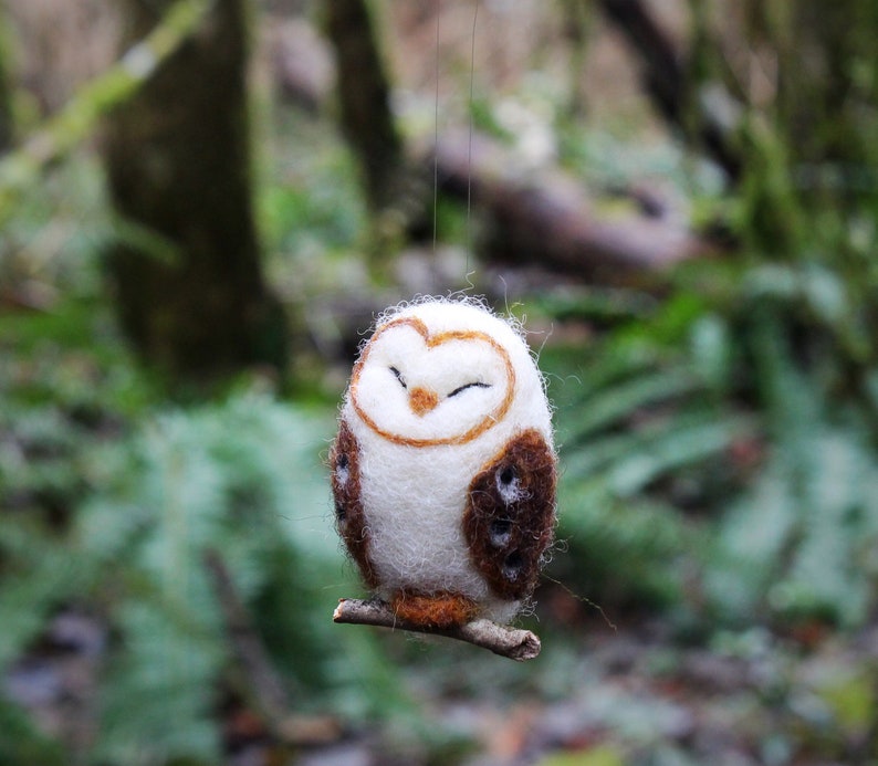 Needle Felted Barn Owl Wool Owl Ornament Felt Owl Felt - Etsy
