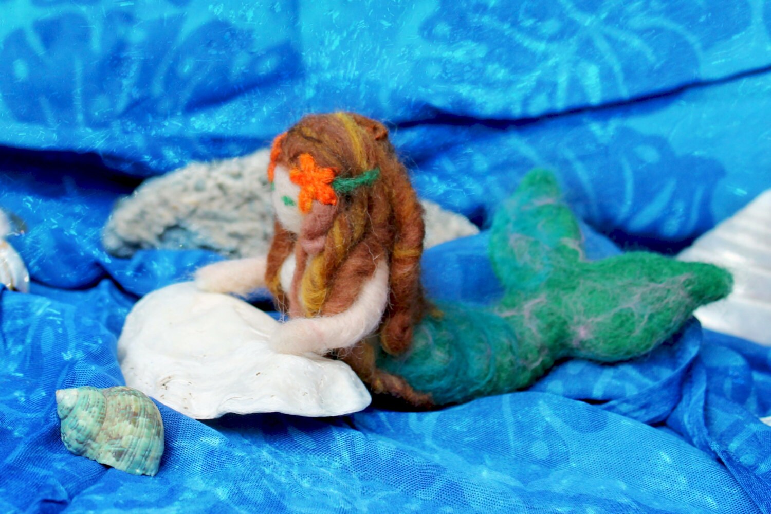 Mermaid Doll Needle Felted Mermaid Toy Waldorf Style Felted - Etsy