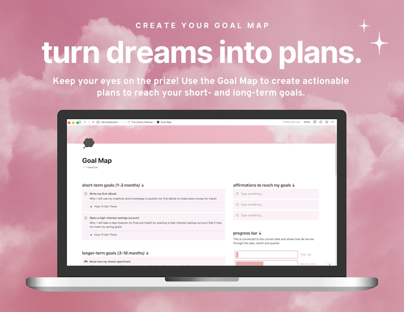 Notion Template || Pink Aesthetic | Colorful Notion ADHD Planner ...