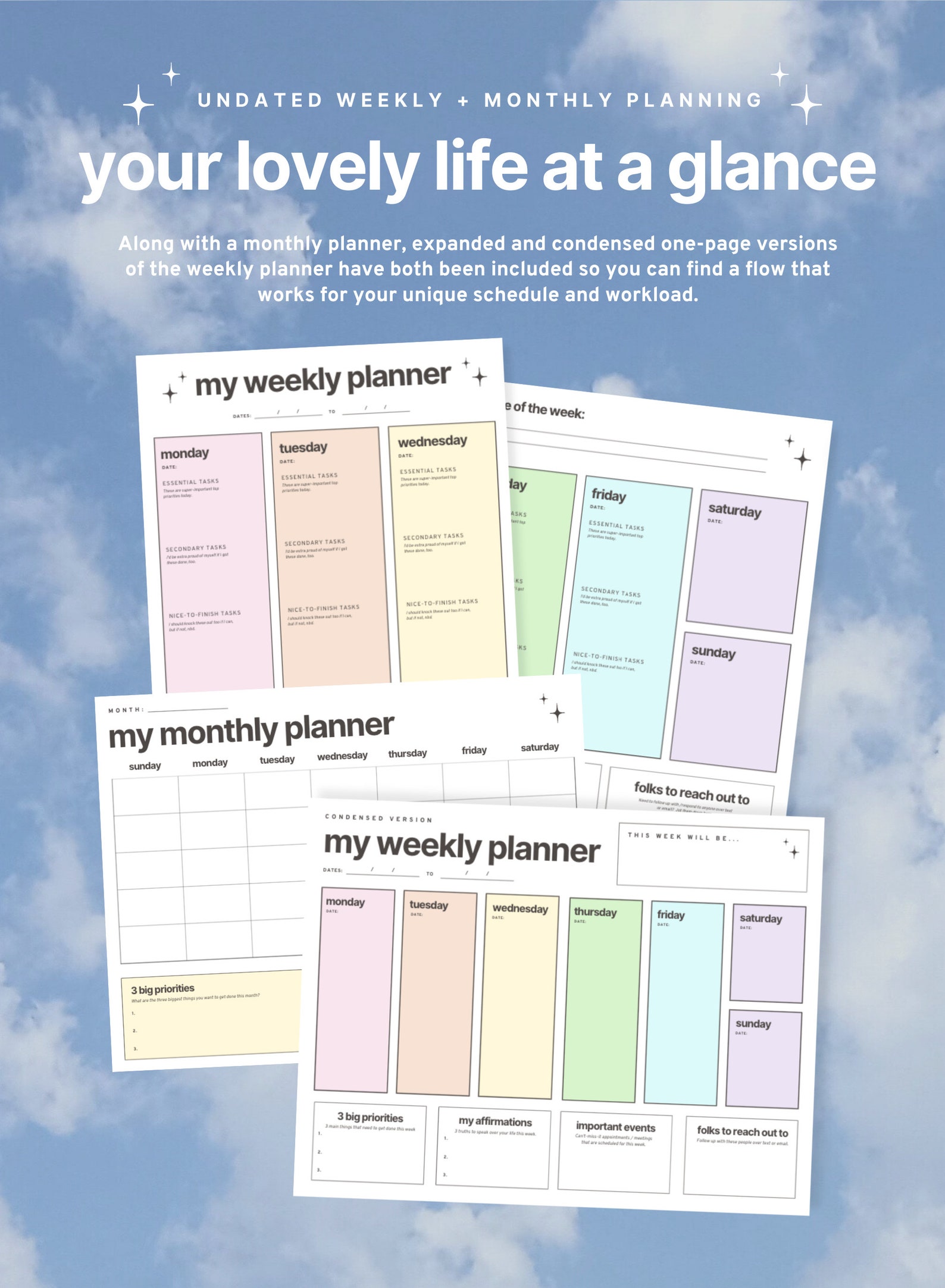 ADHD Planner PRINTABLE Version || ADHD Life Planner | Weekly Planner ...
