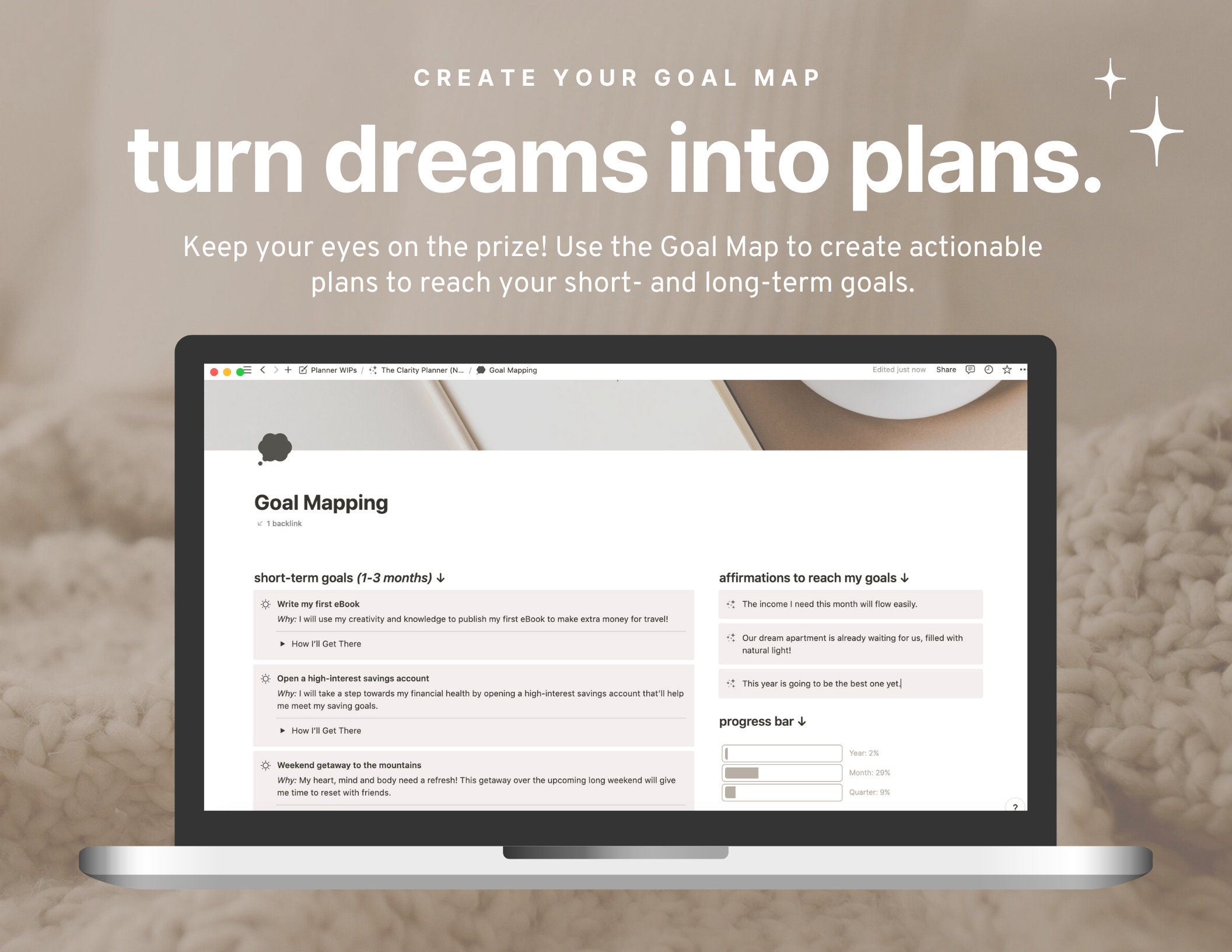 Notion Template || Cozy Neutral Aesthetic | Notion Planner | Notion ...
