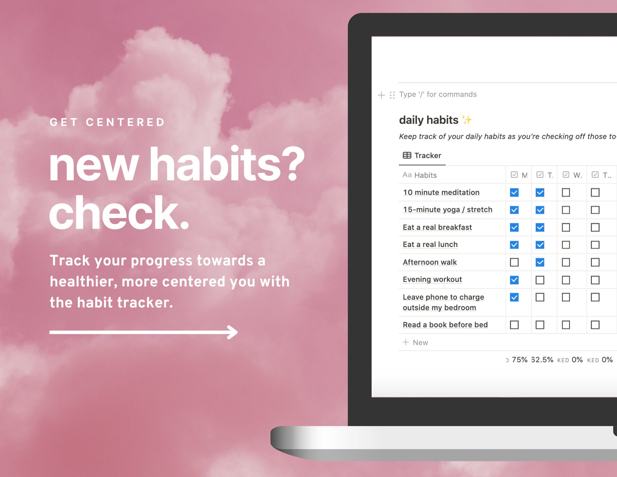 Notion Template Pink Aesthetic Colorful Notion ADHD Planner Notion ...
