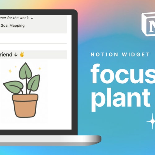 Notion Template Widget Focus Friend Cat for ADHD Planner - Etsy