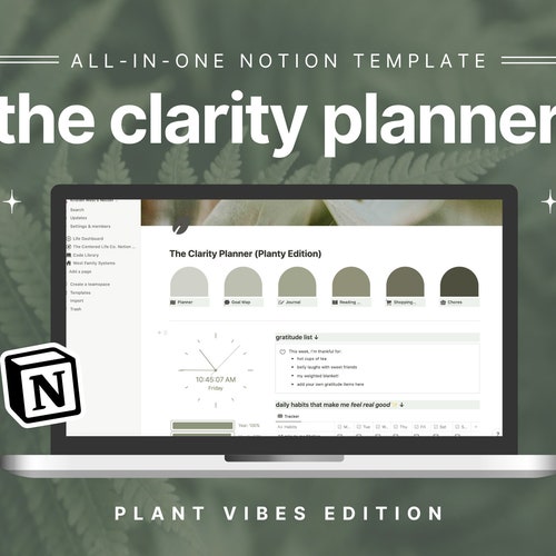 Notion Template Minimal Nature Aesthetic Notion ADHD - Etsy