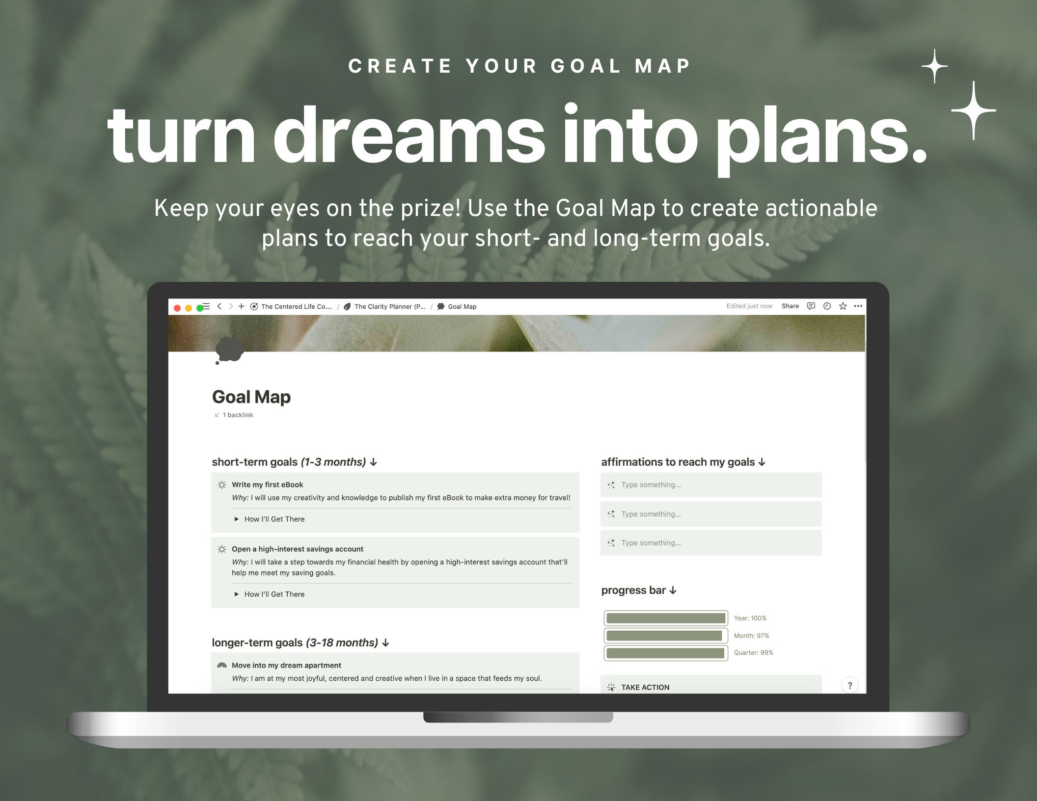 Notion Template Minimal Nature Aesthetic Notion ADHD Planner Notion ...