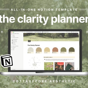 Notion Template || Cottagecore Aesthetic Digital Planner | Notion ...