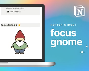 Notion Template Widget || Focus Friend Frog Widget for ADHD Planner ...