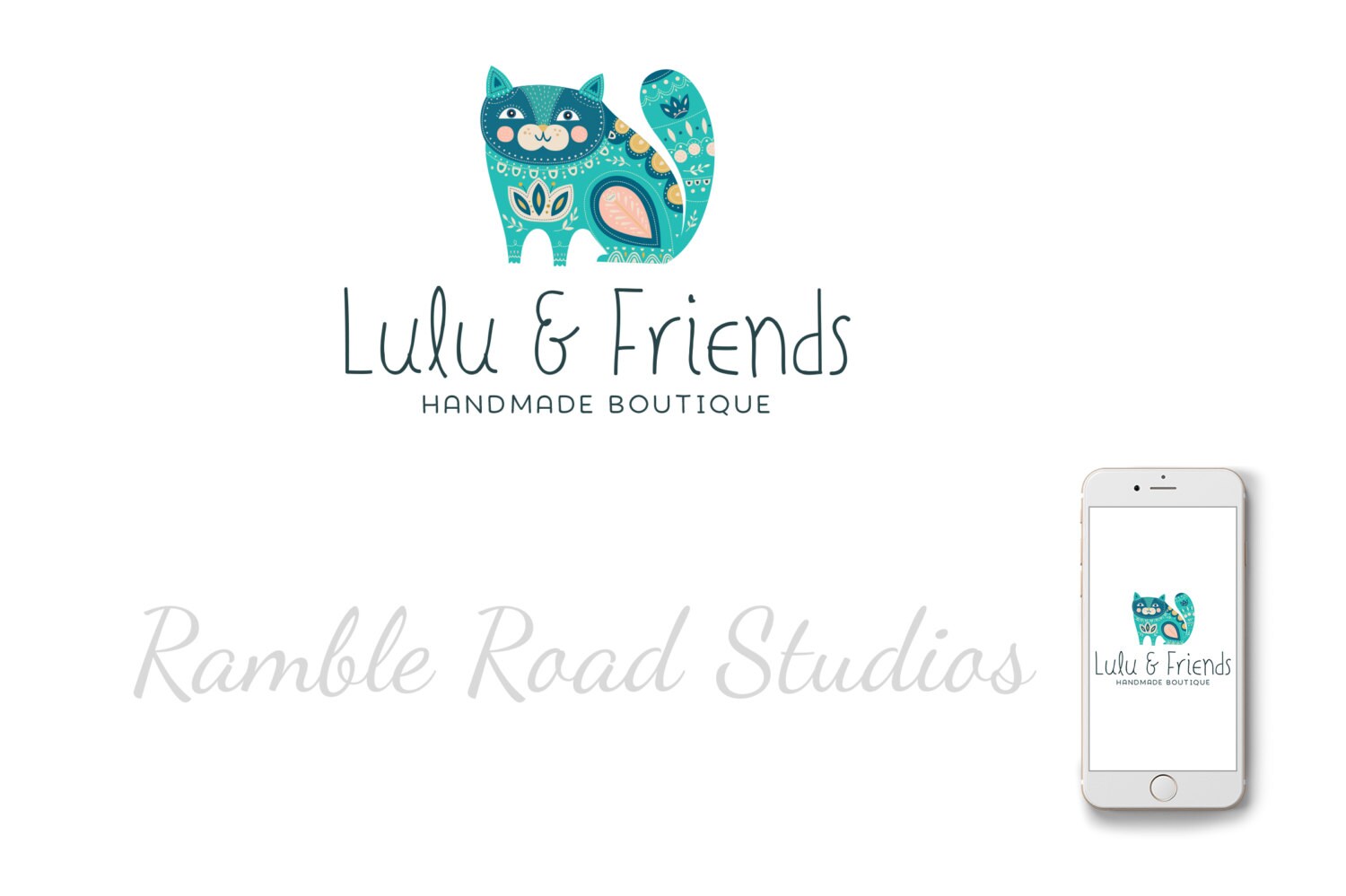 Cat Premade Logo Design Web & Print Files Watermarks | Etsy