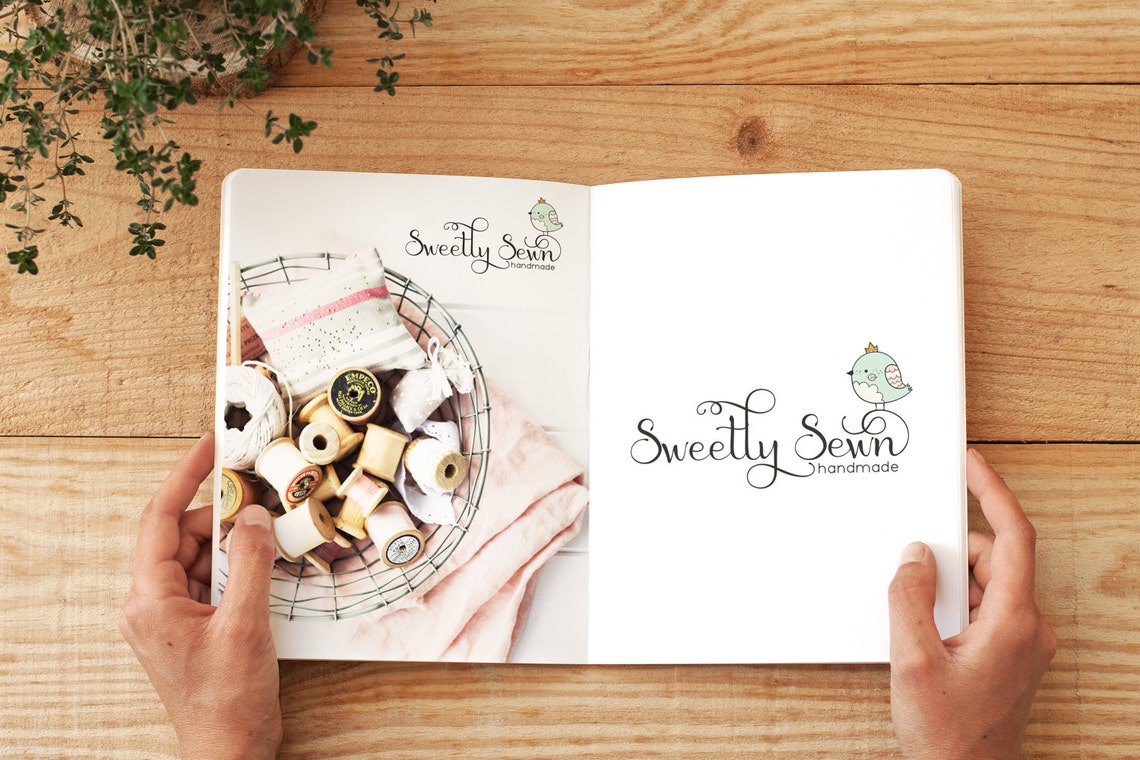 Bird Premade Logo Design Web & Print Files Watermarks | Etsy