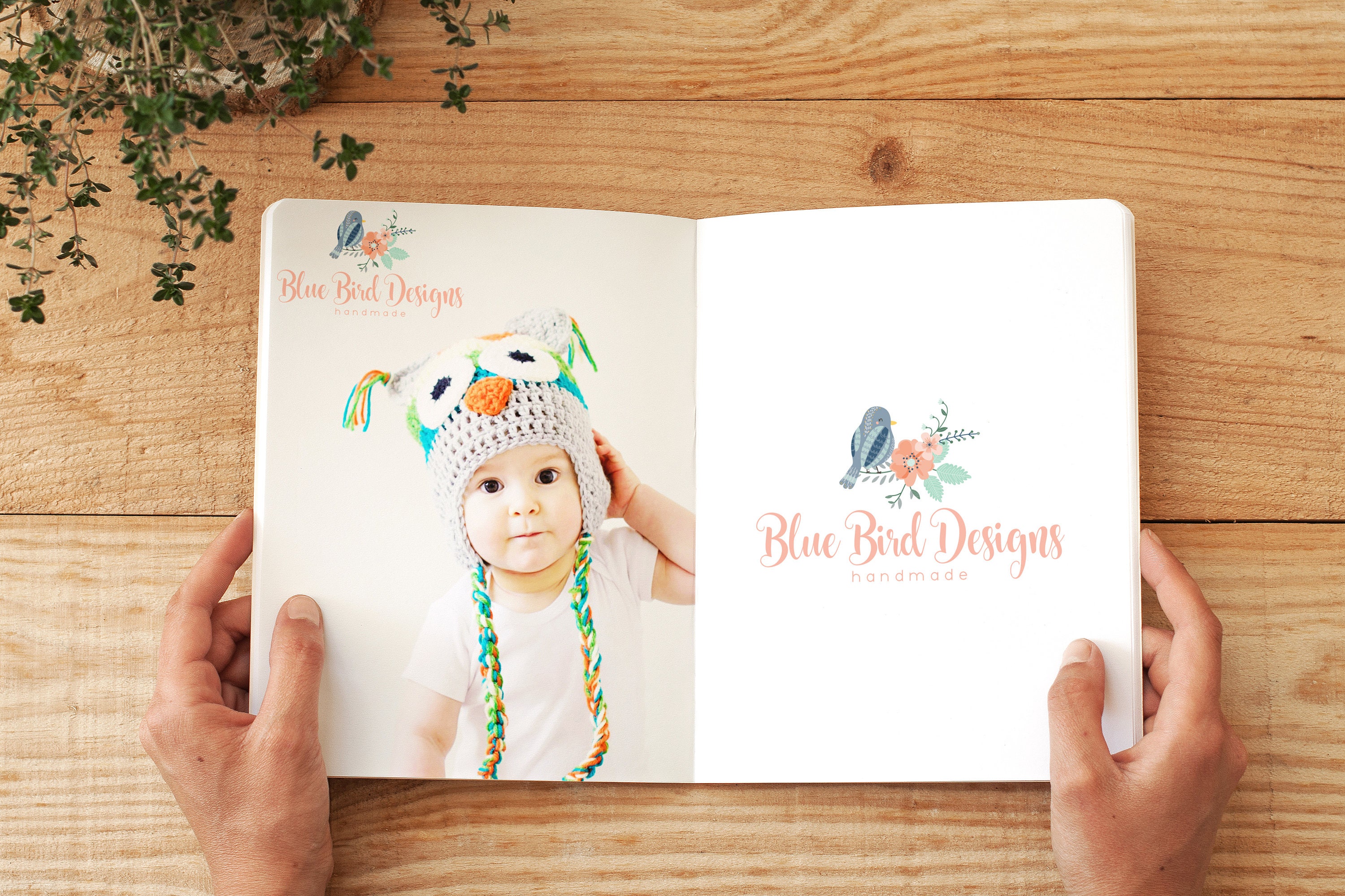 Blue Bird Premade Logo Web & Print Files Watermarks | Etsy