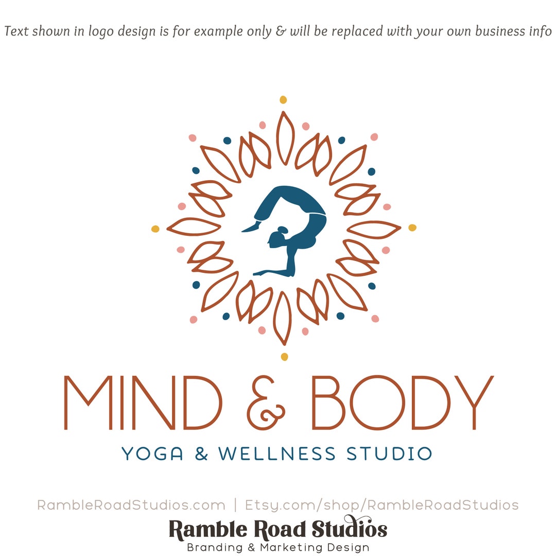 Yoga Premade Logo Design Web & Print Files Watermarks Retirement Option ...