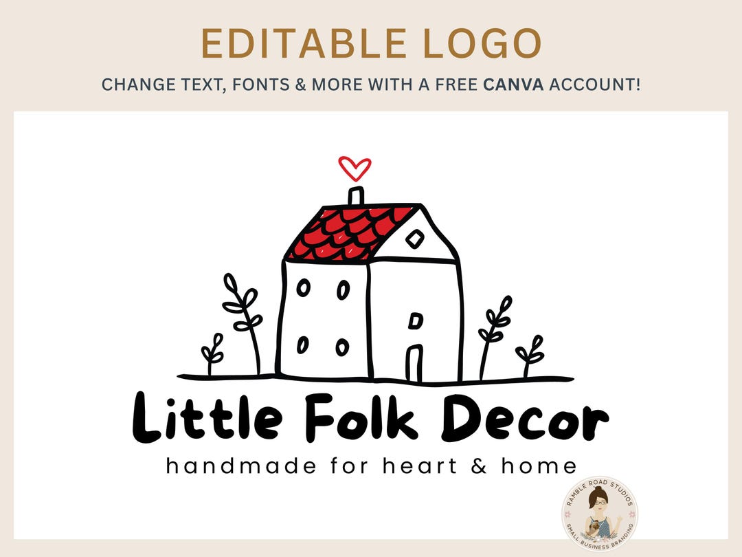 Little House Logo Design: Premade Boutique Branding - Etsy