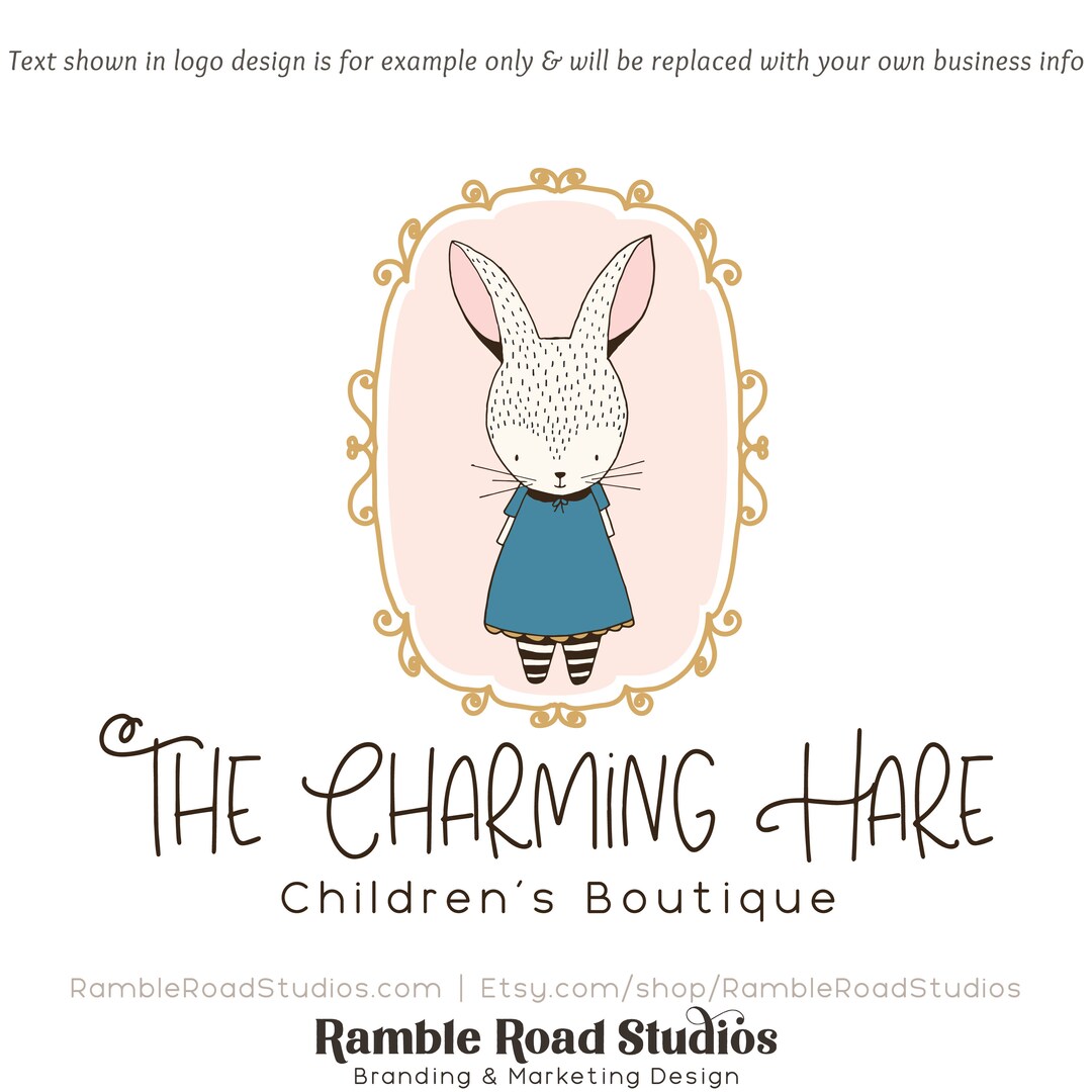 Rabbit Logo Design Web & Print Files Watermarks Limited - Etsy