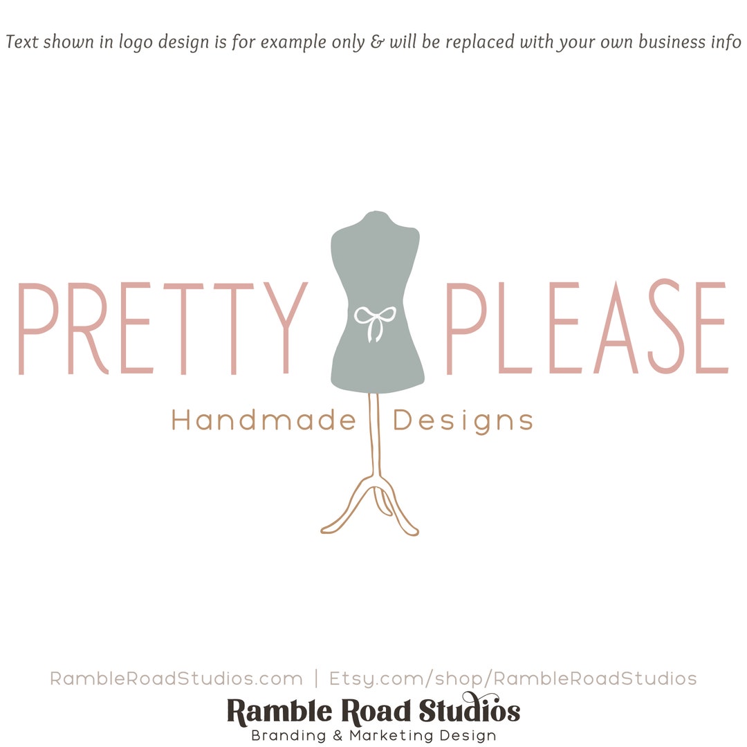 Dress Form Logo Design & Blog Header Web and Print Files - Etsy