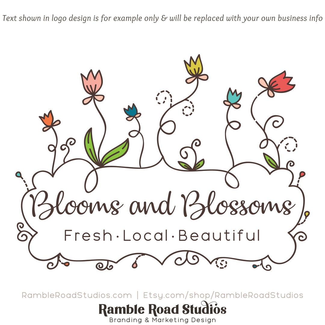 Floral Logo Design & Blog Header - Web and Print Files - Limited ...