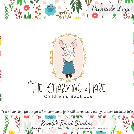 Rabbit Logo Design Web & Print Files Watermarks Limited | Etsy